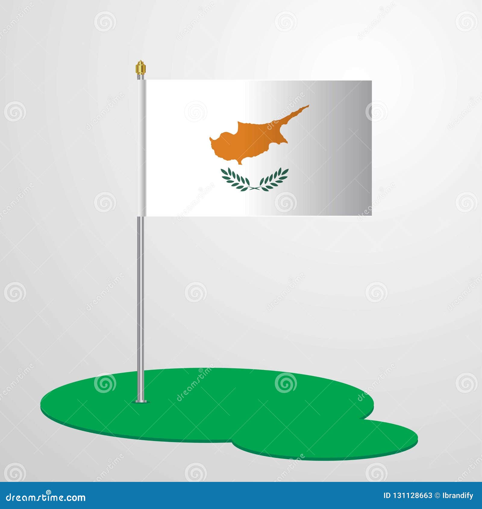 Cypern flagga Pole vektor illustrationer. Illustration av tecken ...