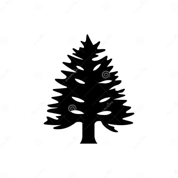 Cypress tree icon stock vector. Illustration of vector - 306213692