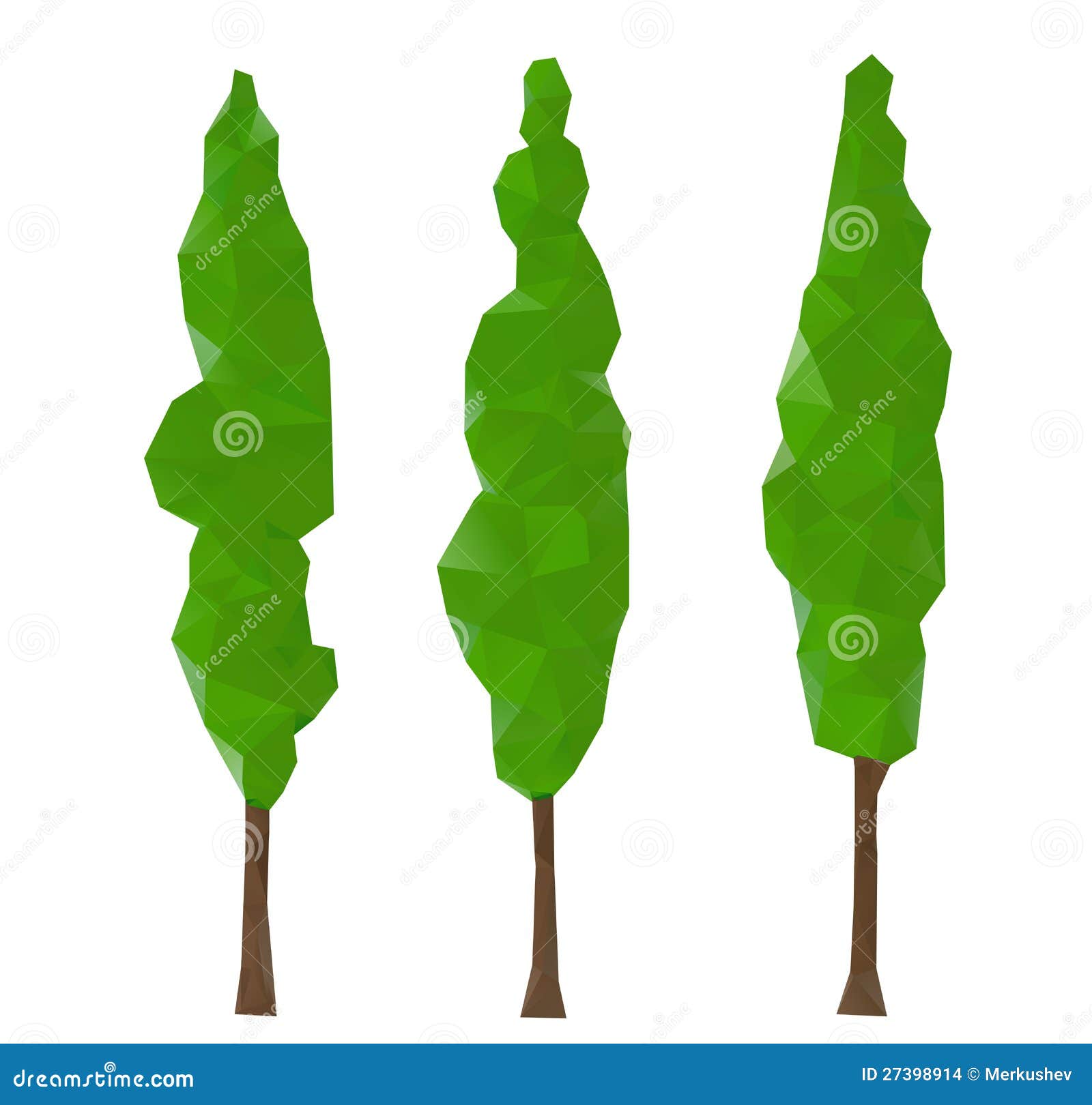 Cypress trees stock vector. Illustration of plant, cone - 27398914