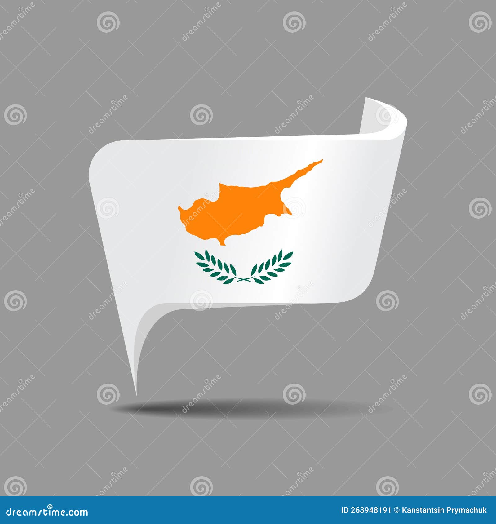 Cypriot Flag Map Pointer Layout. Vector Illustration. Stock Vector ...