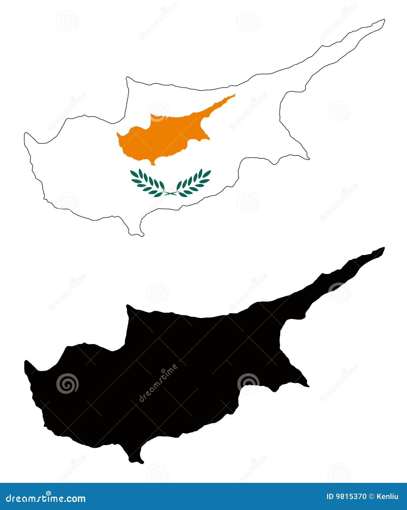 Layered Editable Vector Illustration Country Map of Cyprus Stock Vector ...