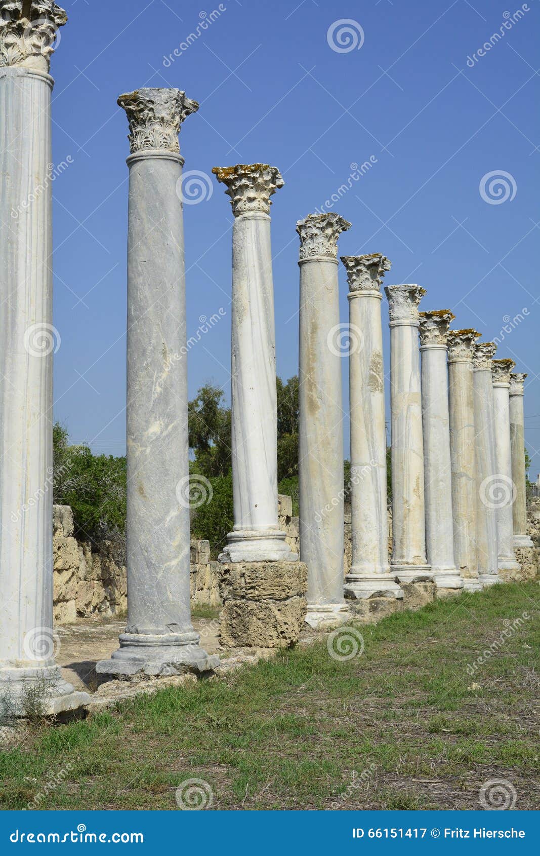 Cyprus, ancient Salamis editorial photography. Image of colonnade ...