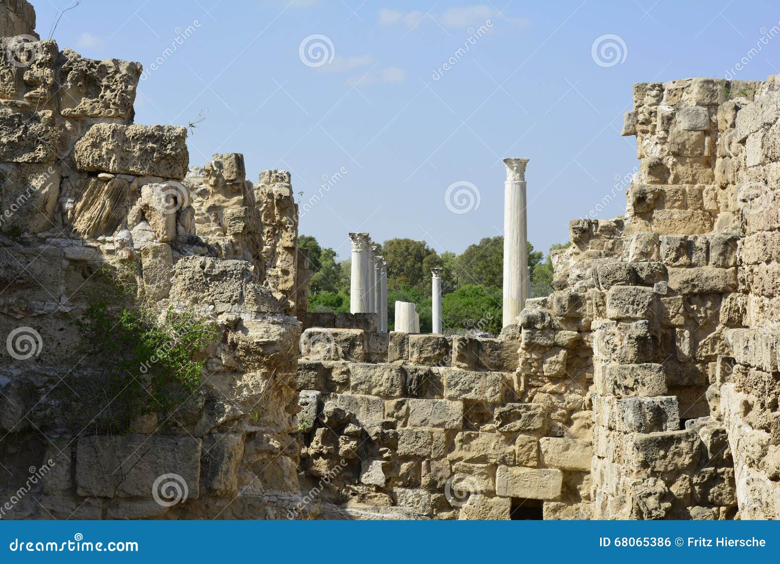 Cyprus, ancient Salamis stock photo. Image of history - 68065386