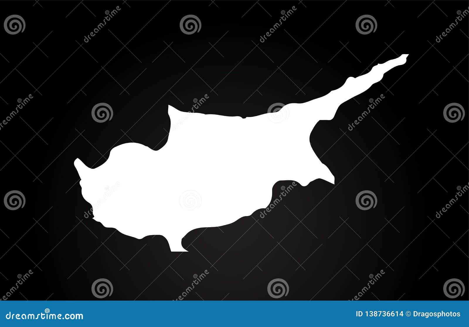 Cyprus Map. Black Silhouette Country Map Isolated On White Background ...