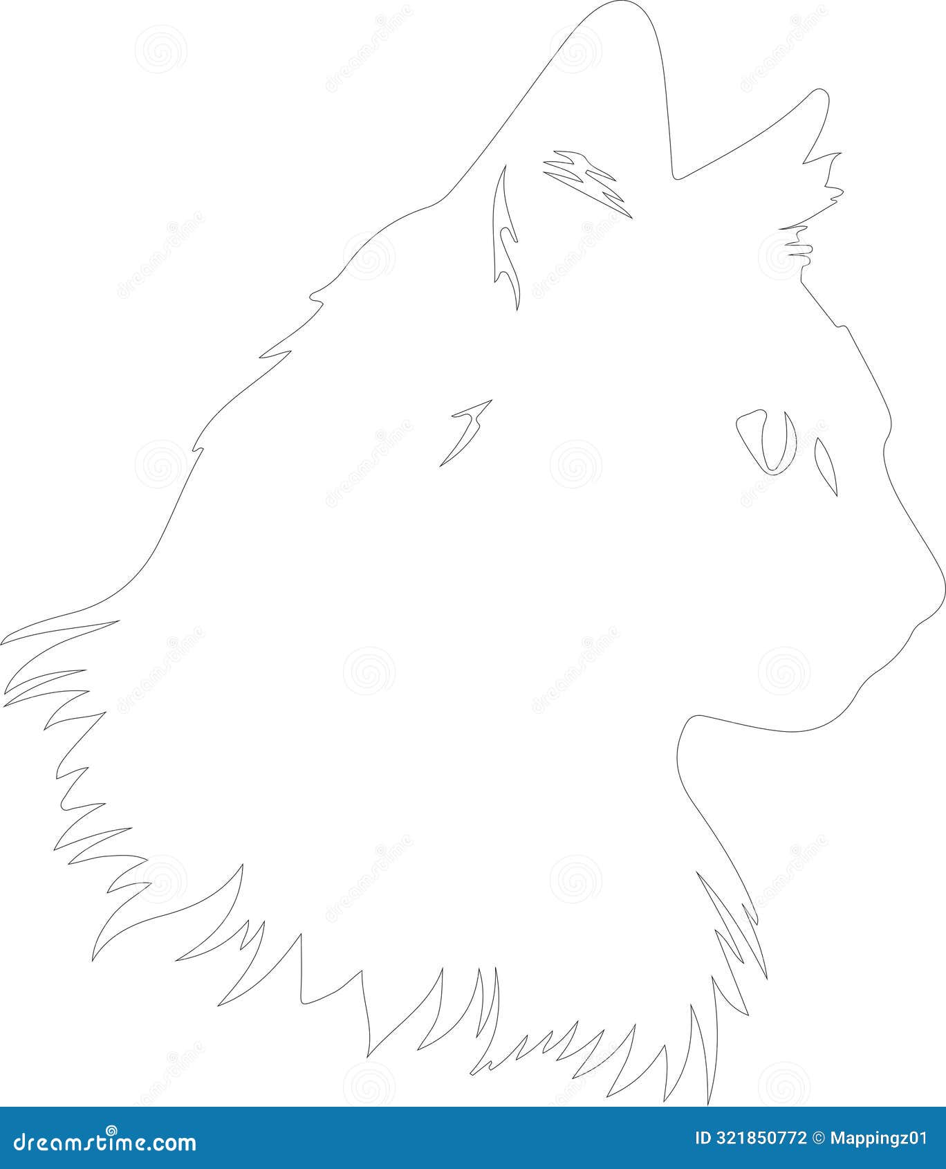 Cyprus Cat Outline Outline Silhouette Generative Ai Stock Vector ...