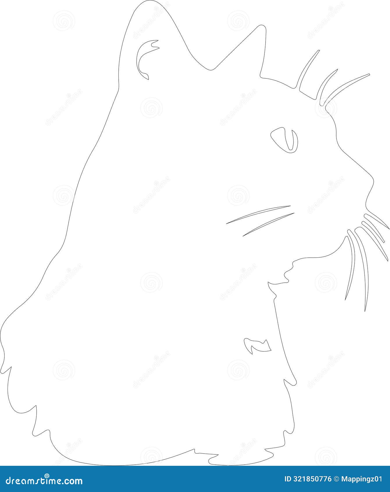 Cyprus Cat Outline Outline Silhouette Generative Ai Stock Vector ...