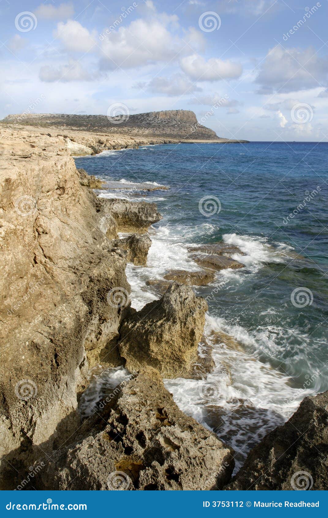 Cyprus Cliffs stock photo. Image of blue, clouds, cyprus - 3753112