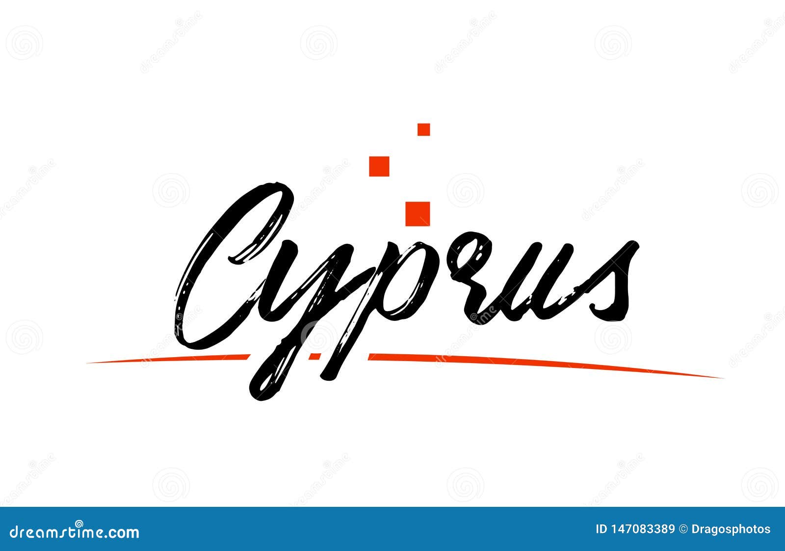 Cyprus Country Typography Word Text for Logo Icon Design Stock ...