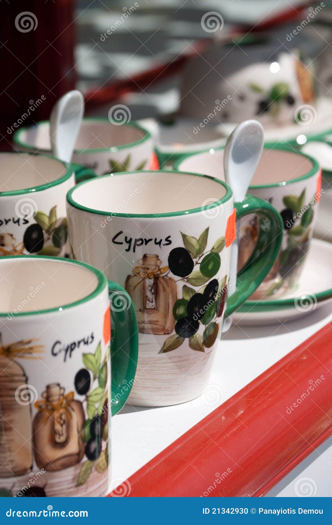 Cyprus cups stock photo. Image of name, shelve, drink - 21342930