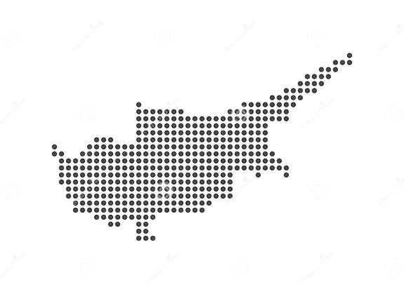 Cyprus - Dotted Map. Map Formed by Dots Stock Illustration ...