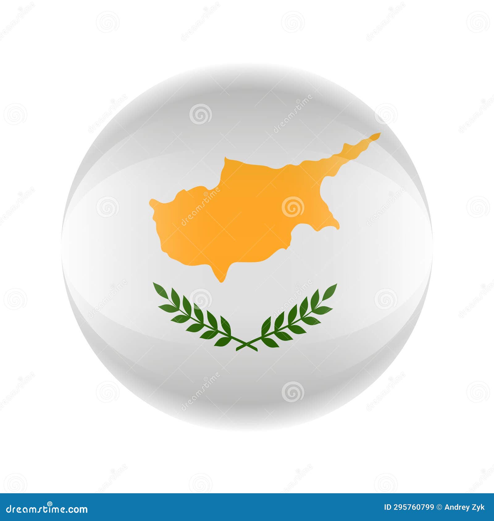 Cyprus flag icon in the stock vector. Illustration of icon - 295760799