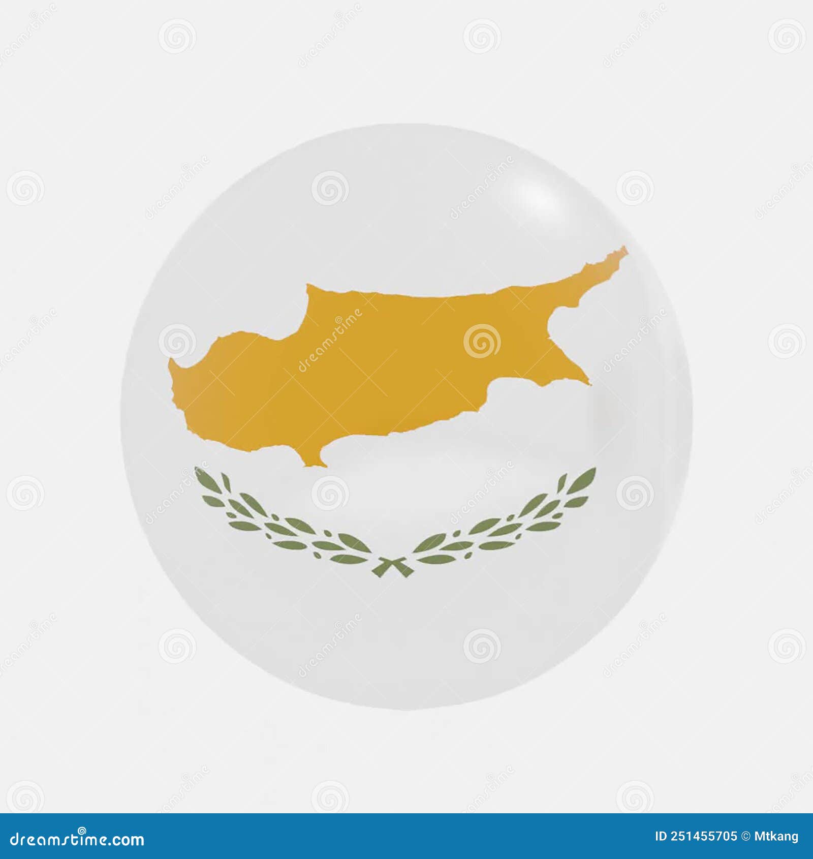 Cyprus Flag Icon or Symbols Stock Illustration - Illustration of ...