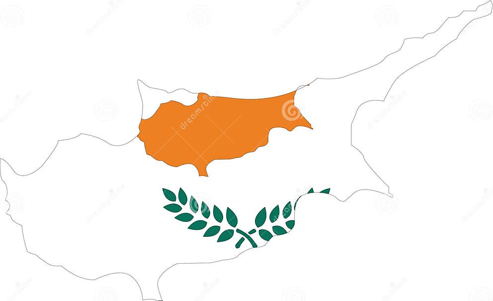 Cyprus Flag in Map, Cyprus Map with Flag, Nation Flag of Cyprus, Cyprus ...