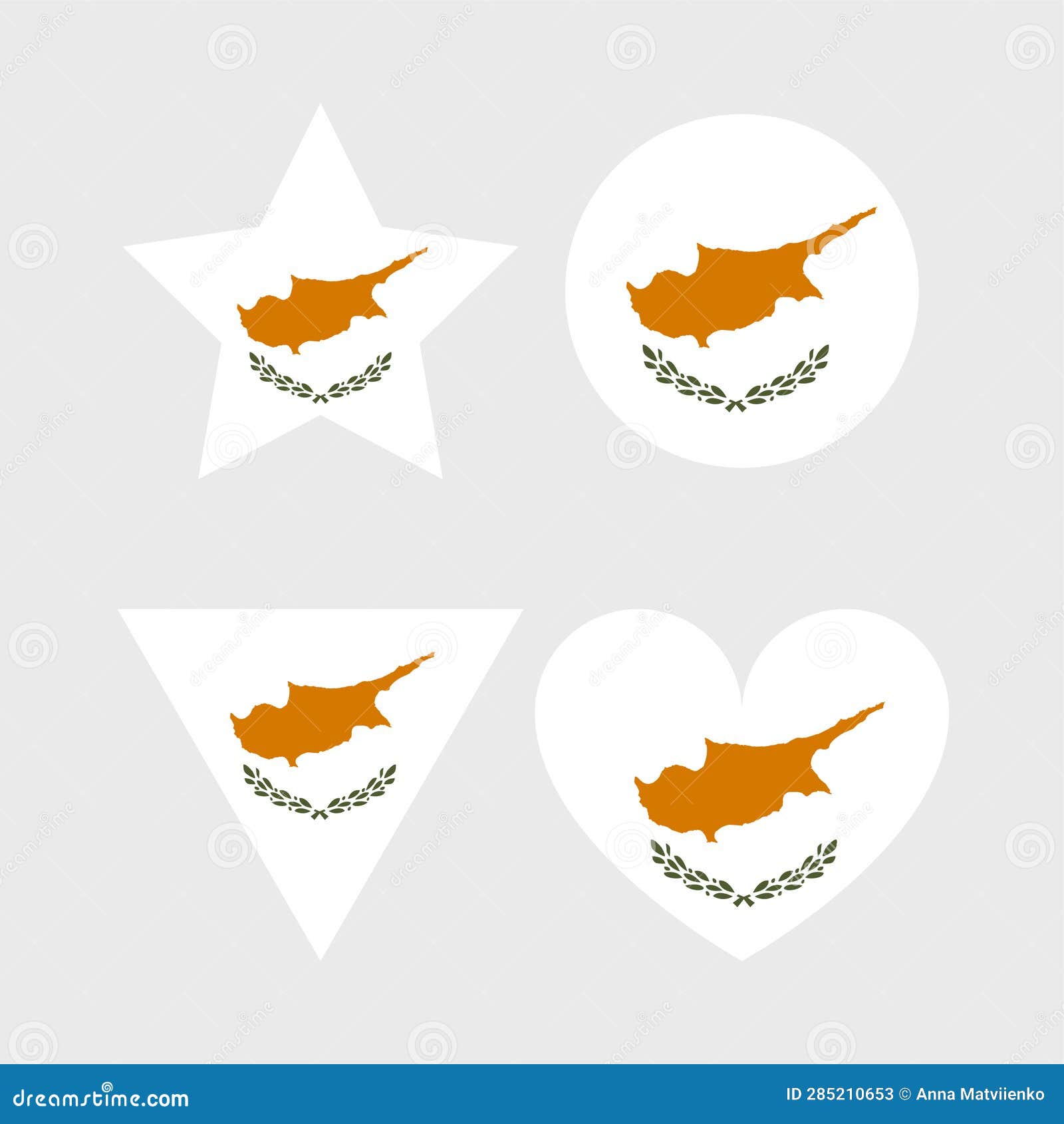 Cyprus Flag Vector Icons Set of Illustrations Stock Vector ...