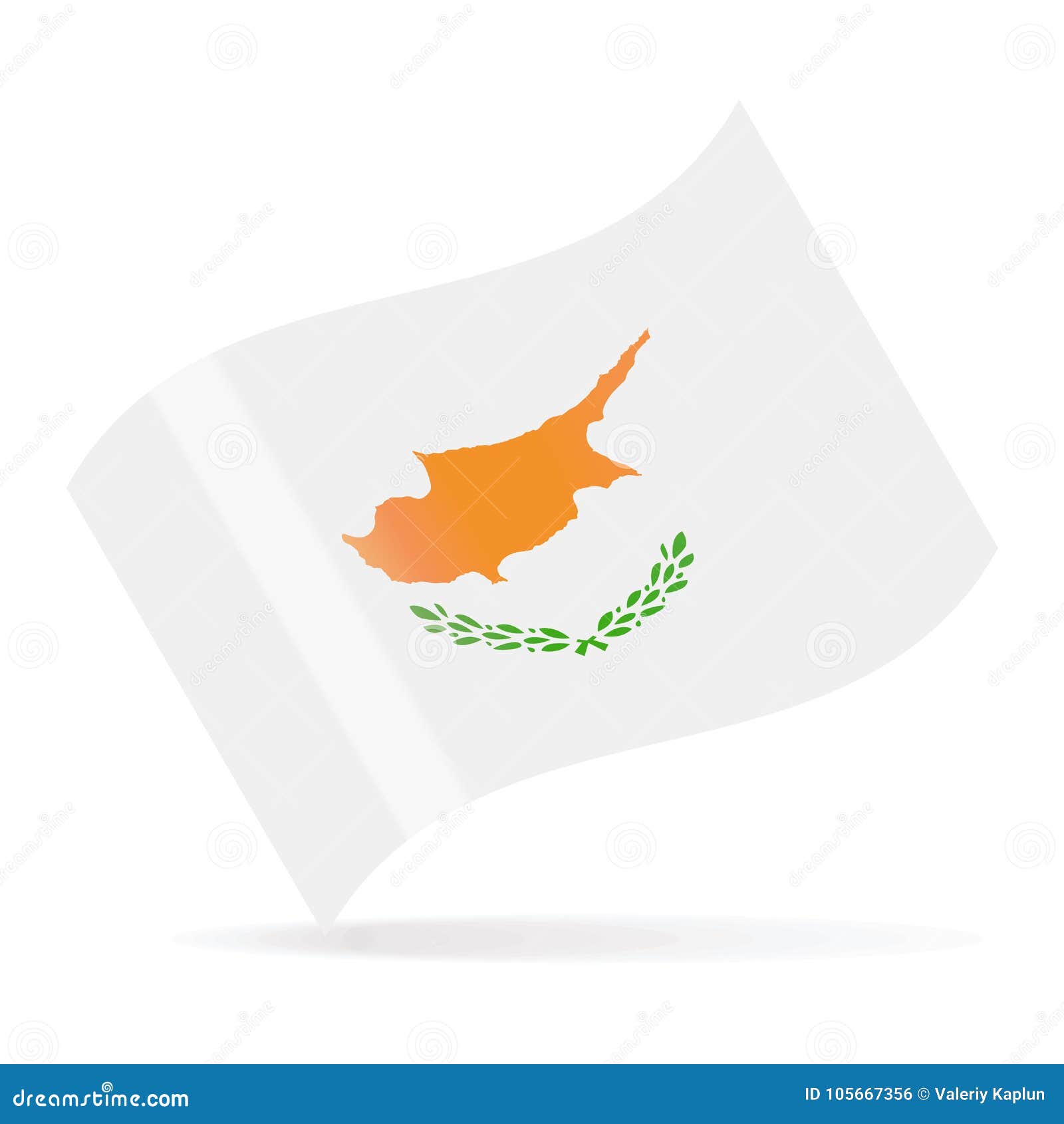 Cyprus Flag Vector Waving Icon Stock Illustration - Illustration of ...