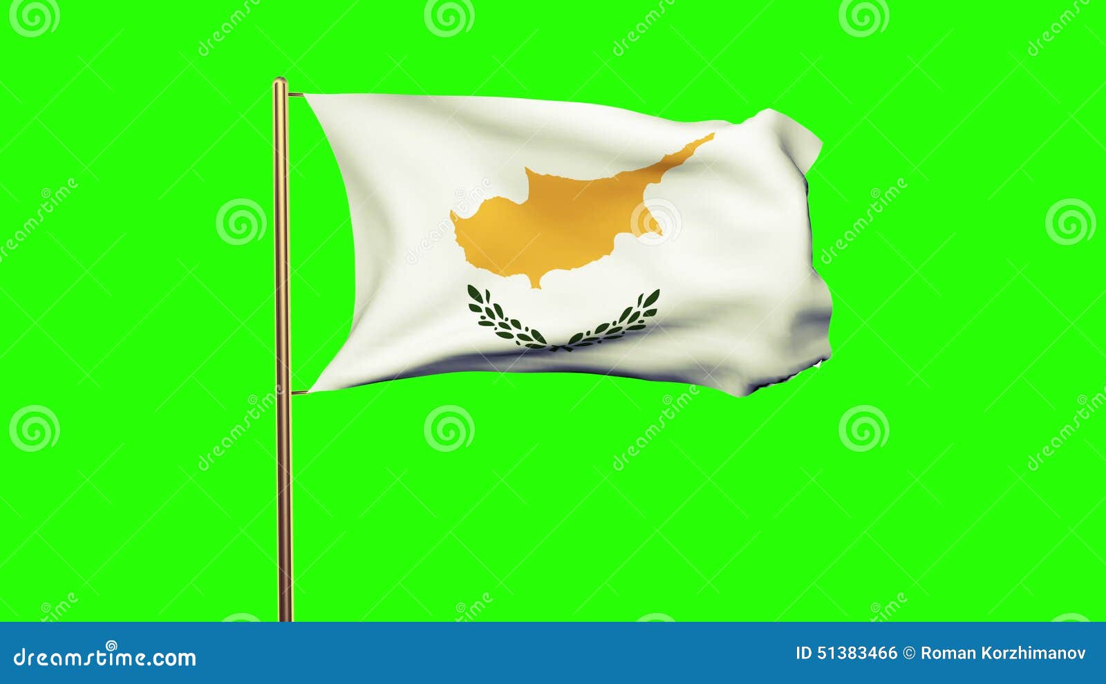 Cyprus Flag Waving in the Wind. Looping Sun Rises Stock Footage - Video ...