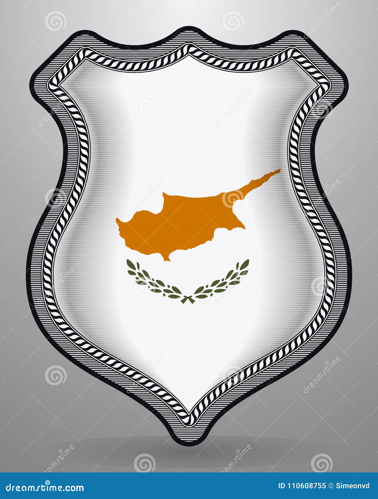 Cyprus Flagga Vektoremblem Och Symbol Vektor Illustrationer ...