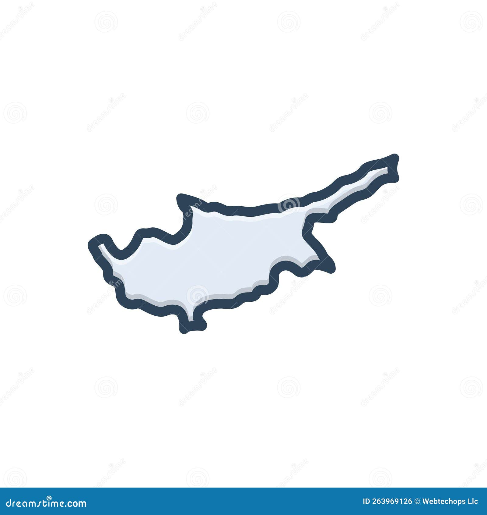 Color Illustration Icon for Cyprus, Map and Country Stock Illustration ...