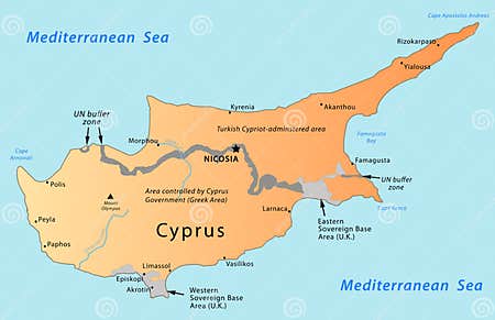 Cyprus map stock vector. Illustration of government, economic - 9050098