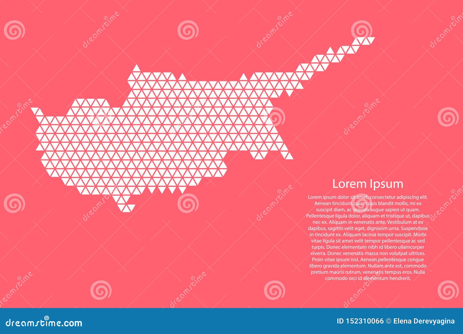 Cyprus Map Abstract Schematic from White Triangles Repeating Pattern ...