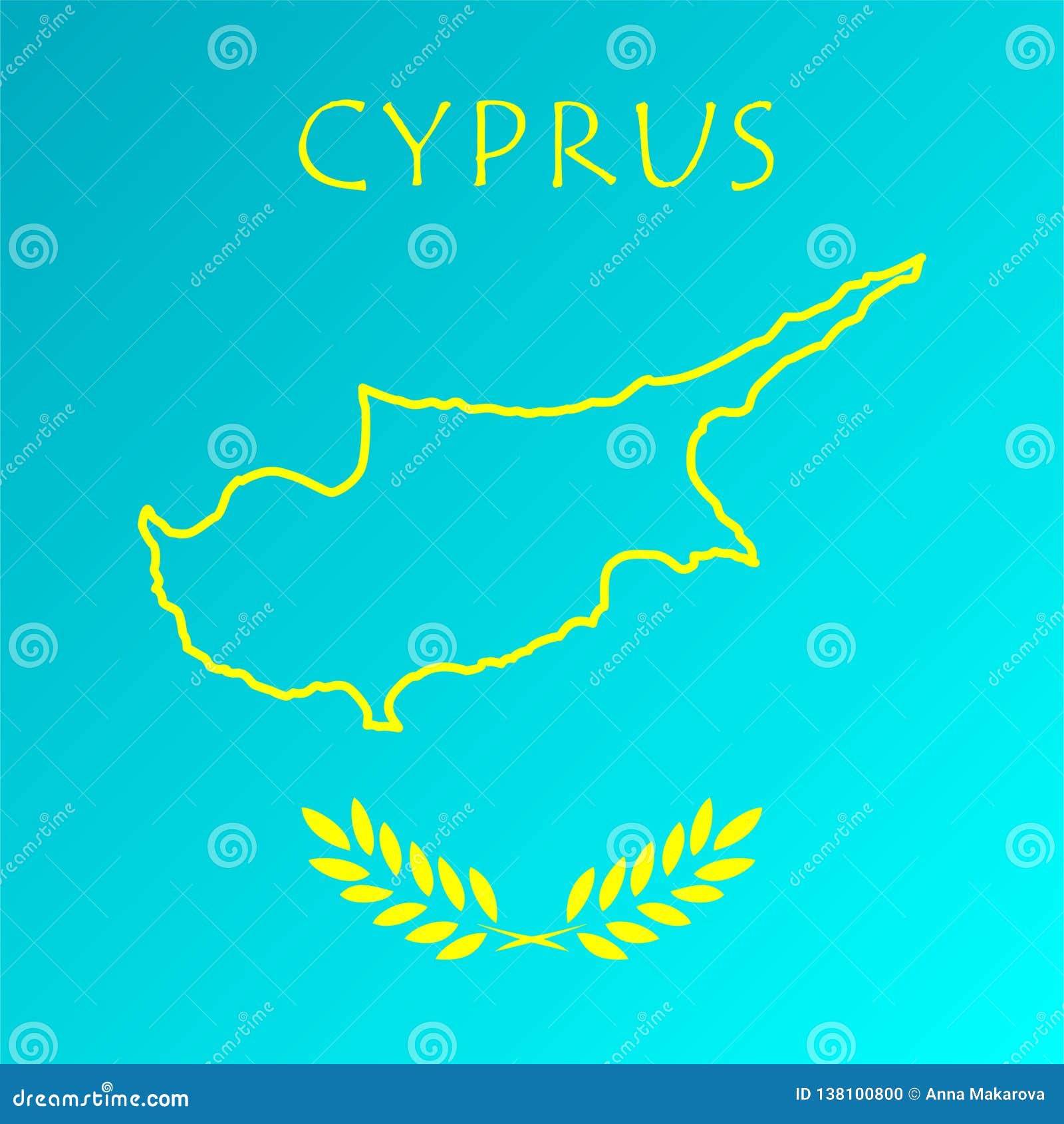 Cyprus Map with the Flag. Vector Illustration Eps10 Stock Illustration ...