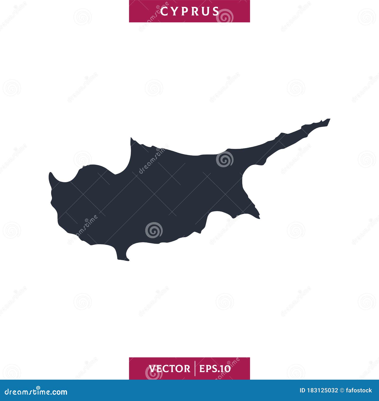 Cyprus Map - High Detailed Blue Map With Counties/regions/states Of ...