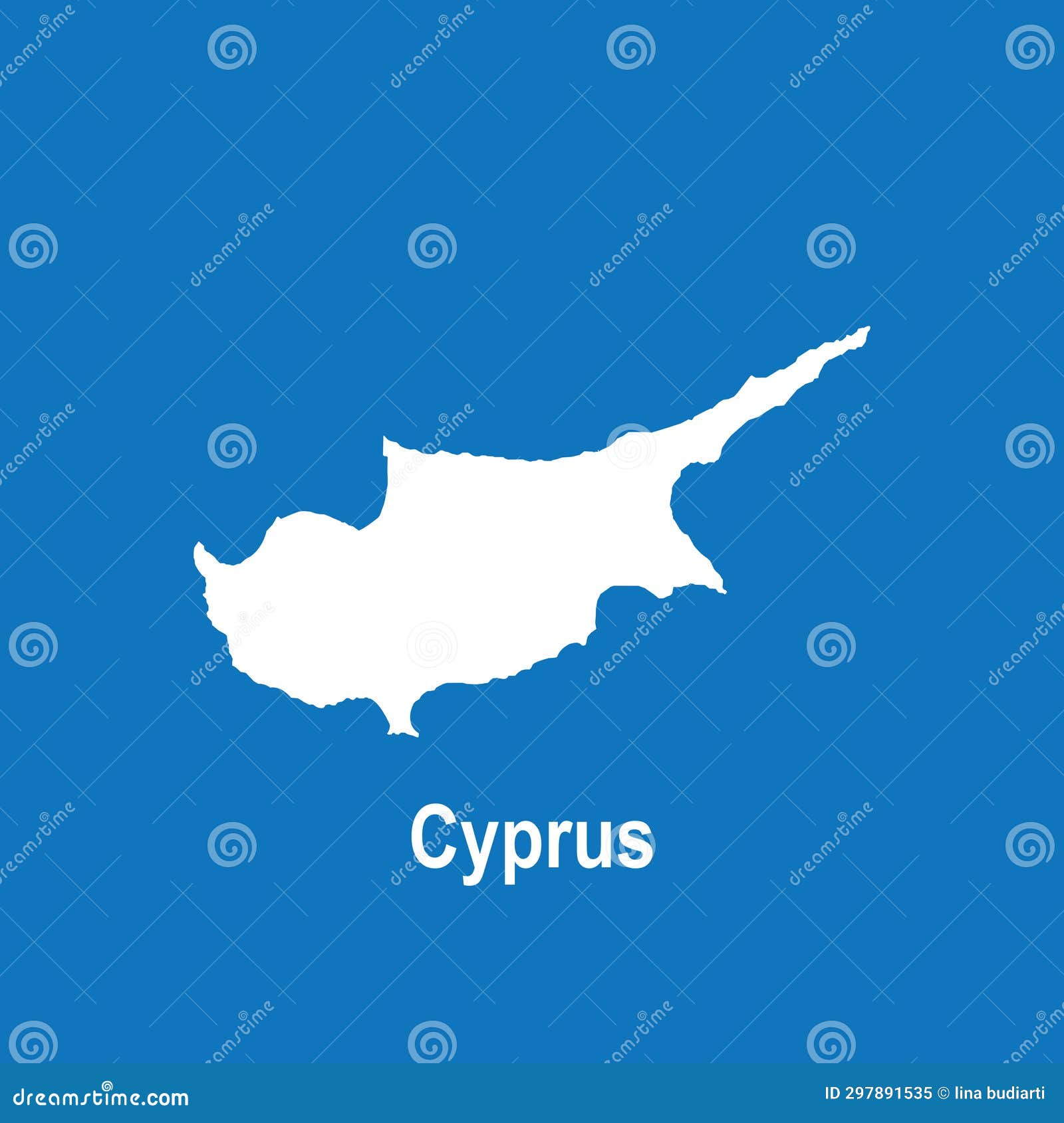 Cyprus map icon stock illustration. Illustration of vector - 297891535