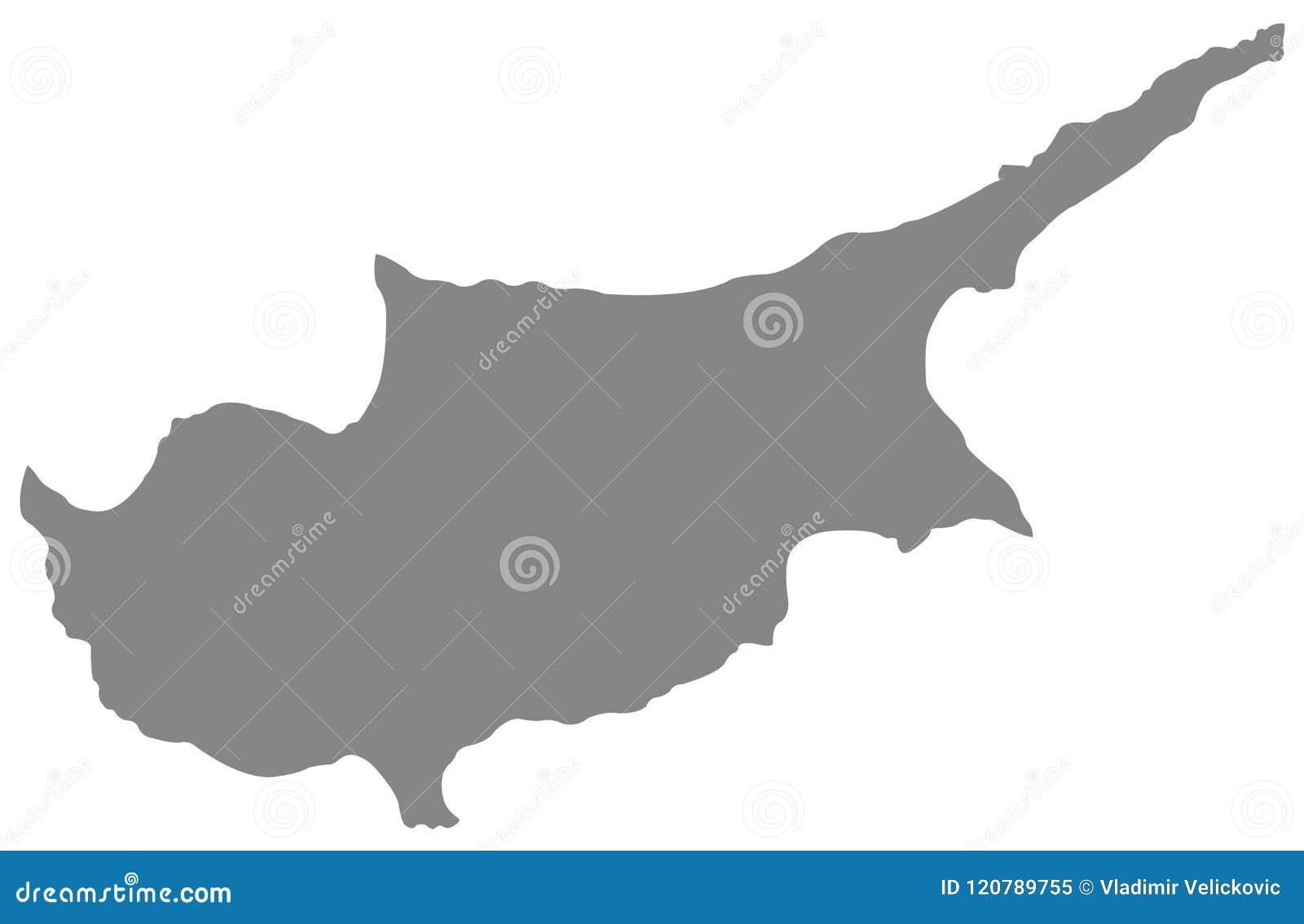 Cyprus Map - Island Country in the Eastern Mediterranean Stock Vector ...