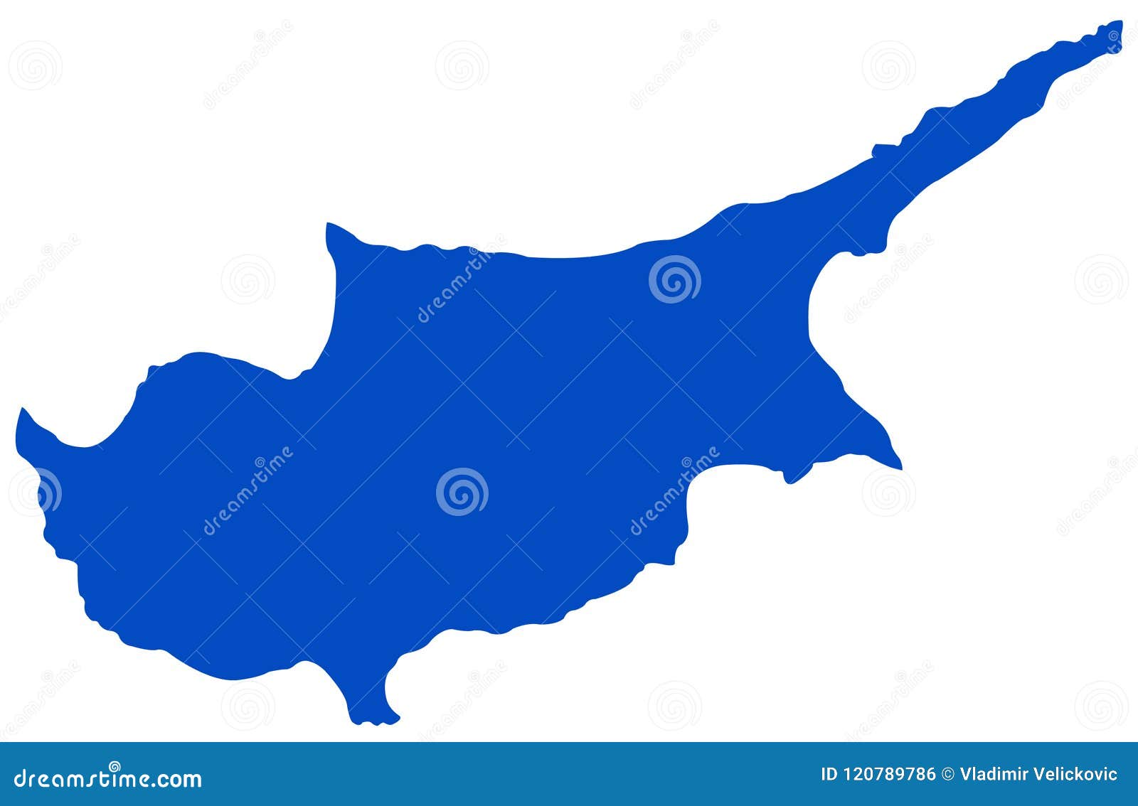 Cyprus Map - Island Country in the Eastern Mediterranean Stock Vector ...