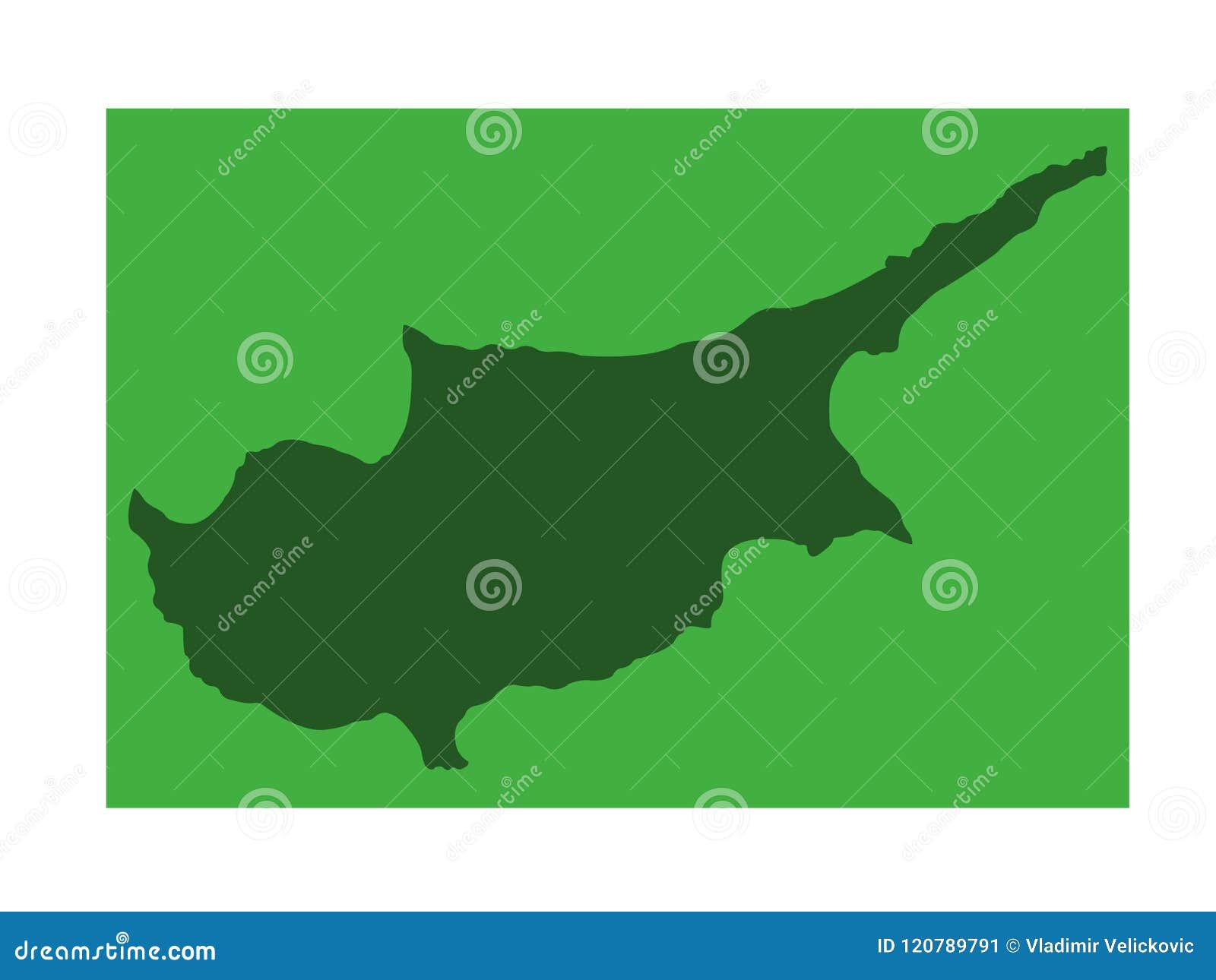 Cyprus Map - Island Country in the Eastern Mediterranean Stock Vector ...