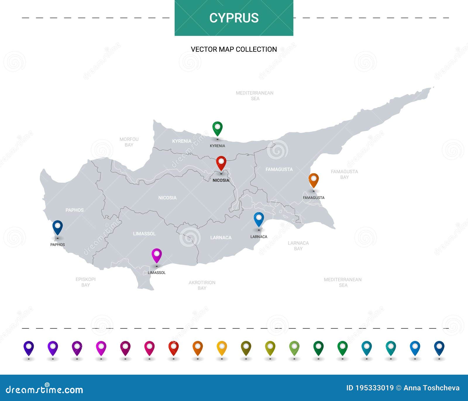 Infographic For Cyprus, Detailed Map Of Cyprus With Flag Vector ...