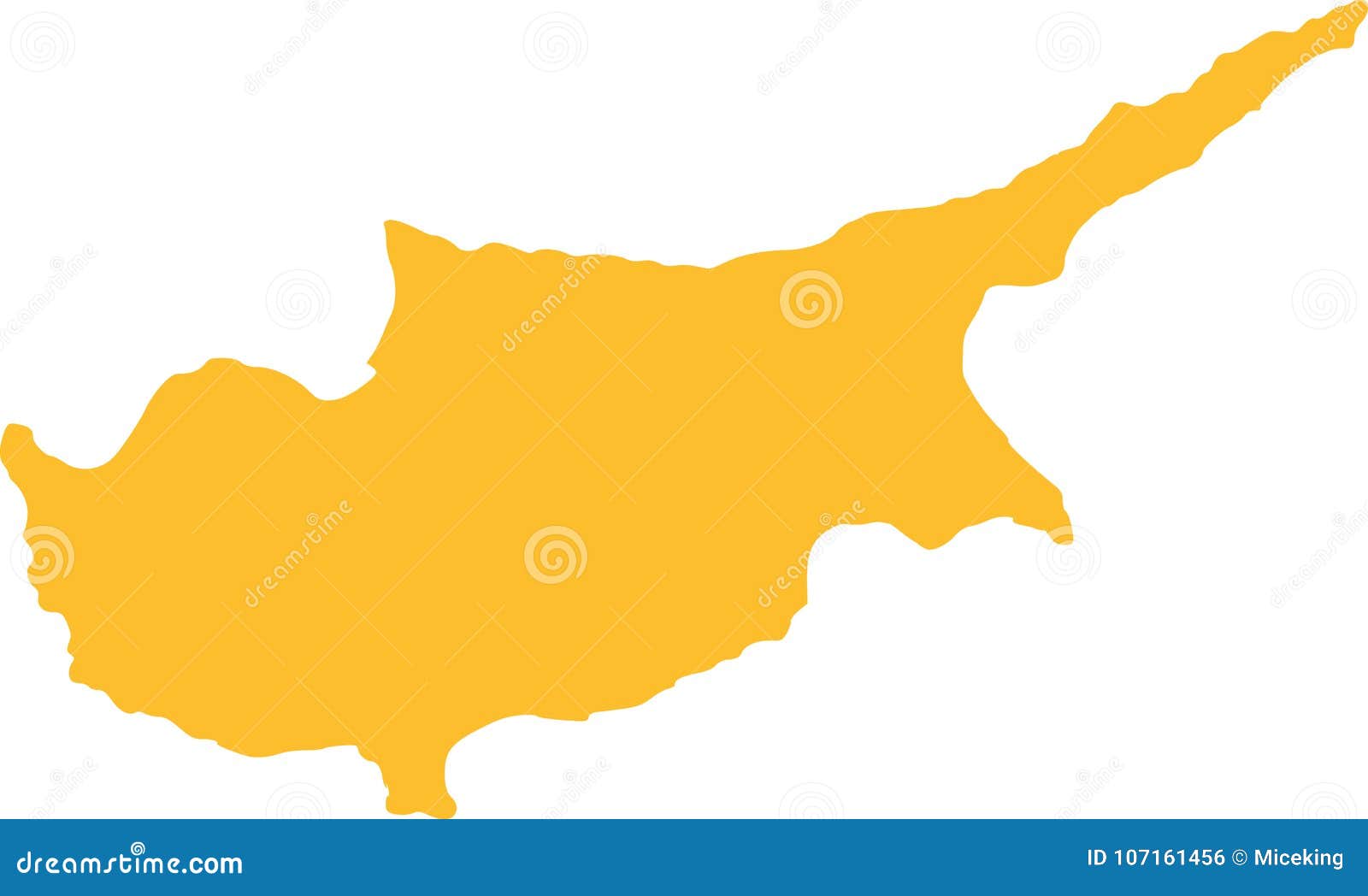 Cyprus map vector stock vector. Illustration of contour - 107161456