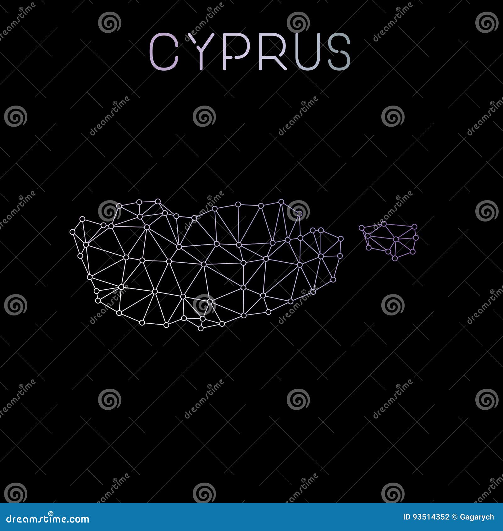 Cyprus Network Map. Vector Illustration | CartoonDealer.com #176422372