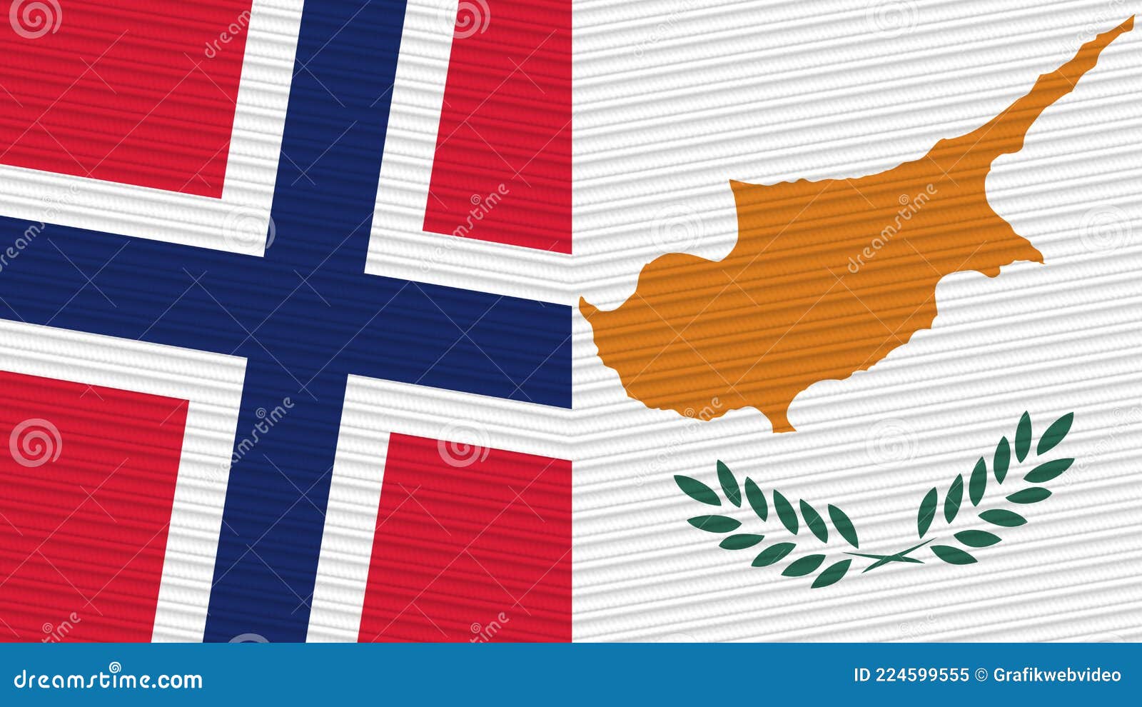 Cyprus and Norway Two Half Flags Together Stock Image - Image of cyprus ...