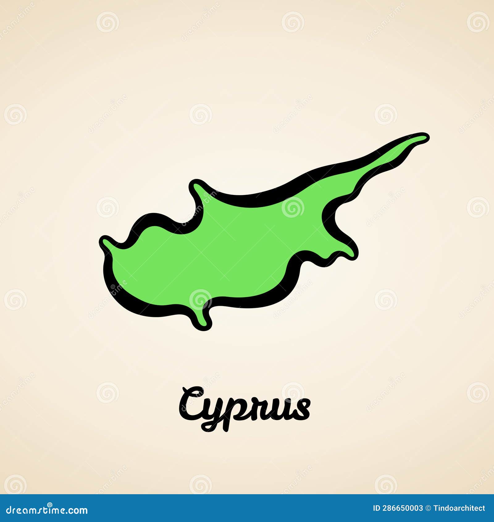 Cyprus - Outline Map Vector Illustration | CartoonDealer.com #273355634