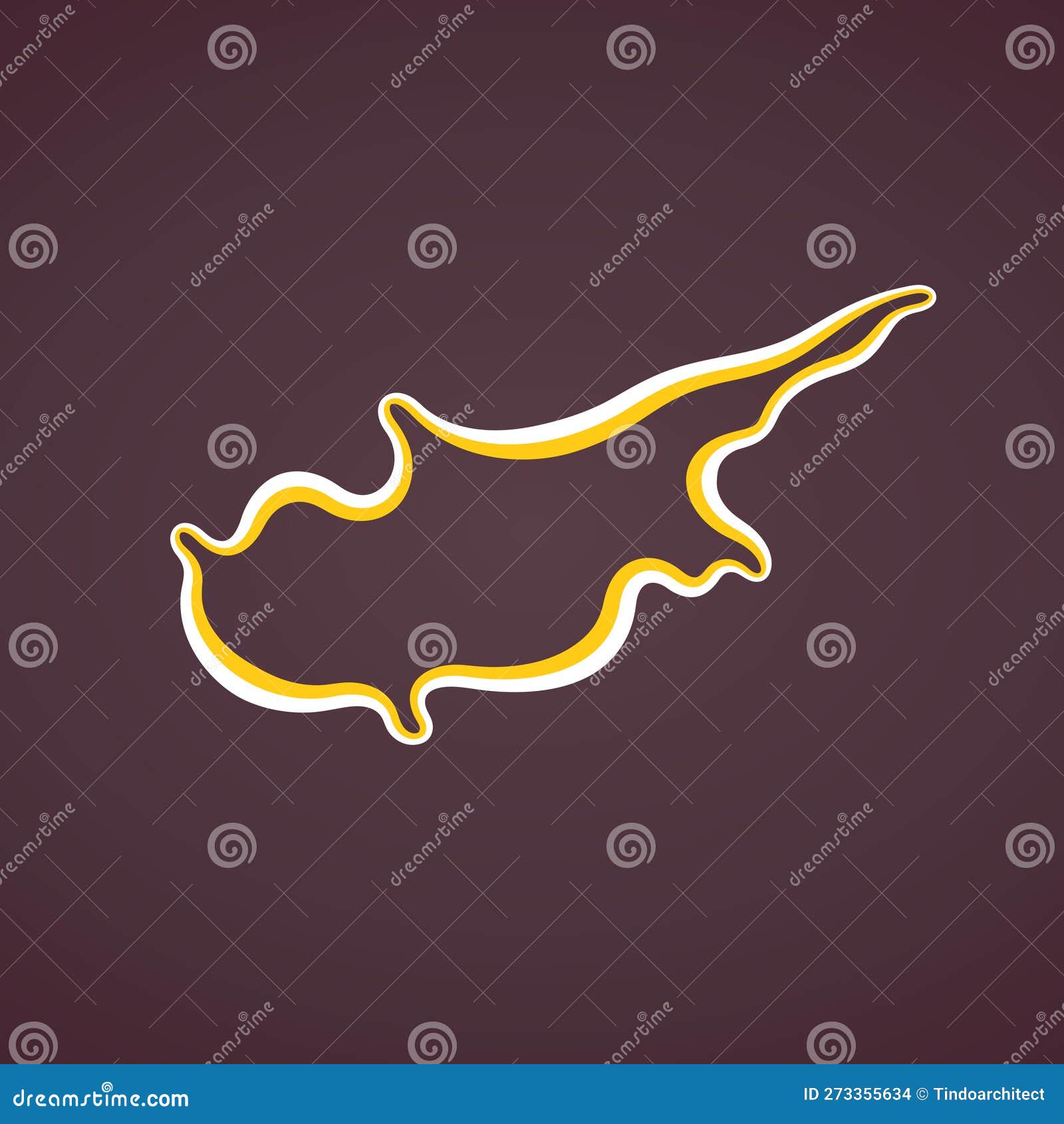 Cyprus - Outline Map Vector Illustration | CartoonDealer.com #273355634