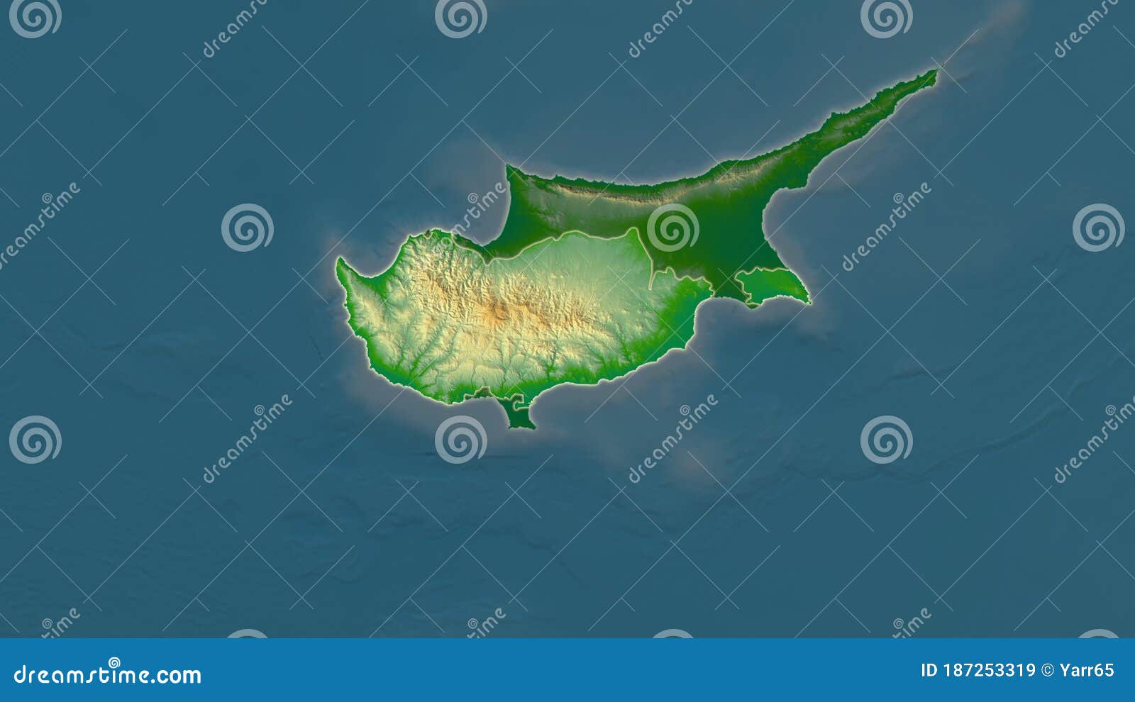 Cyprus - Physical. Composition Stock Illustration - Illustration of ...