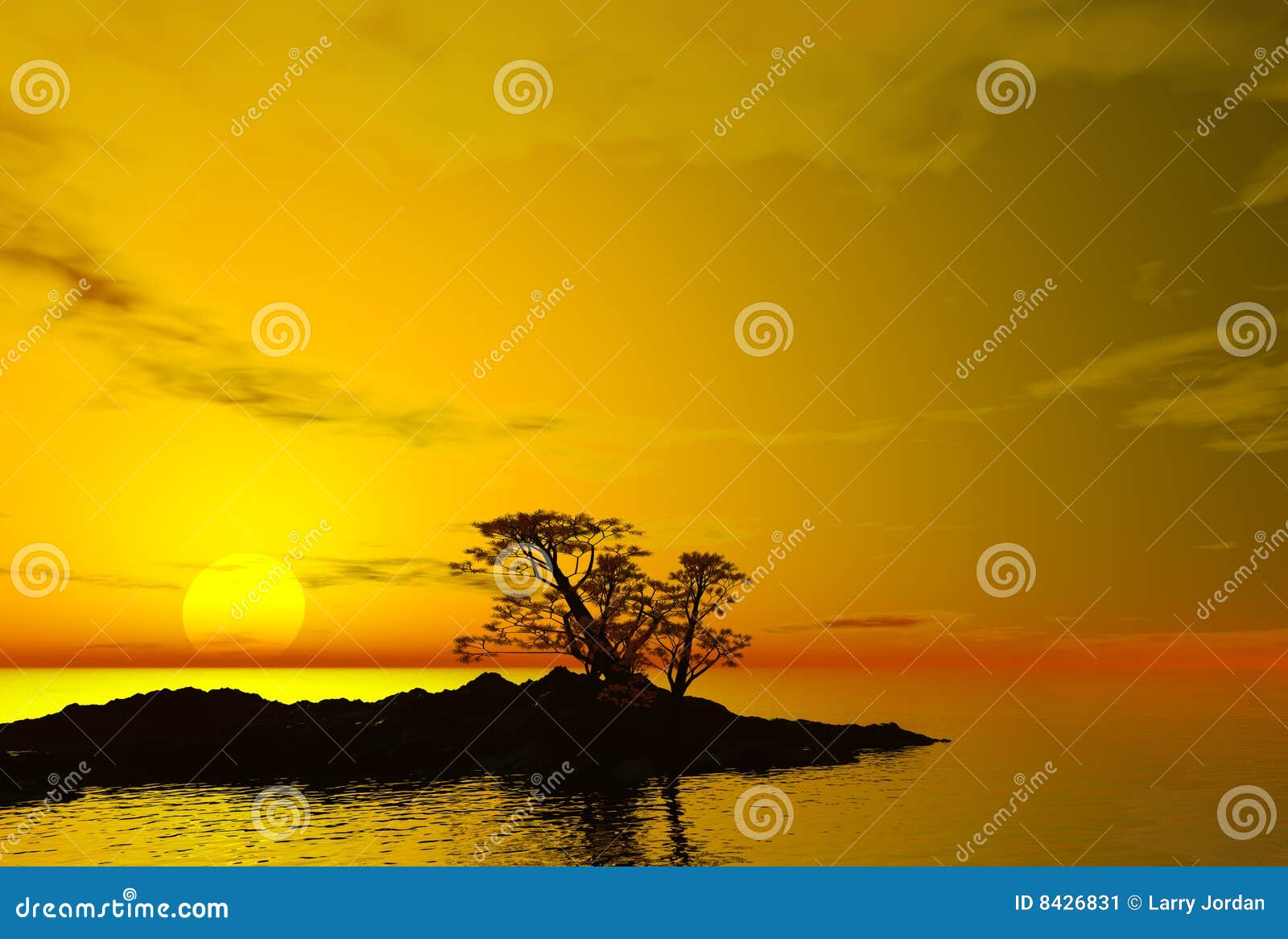 Cyprus Point Sunset stock illustration. Illustration of cyprus - 8426831