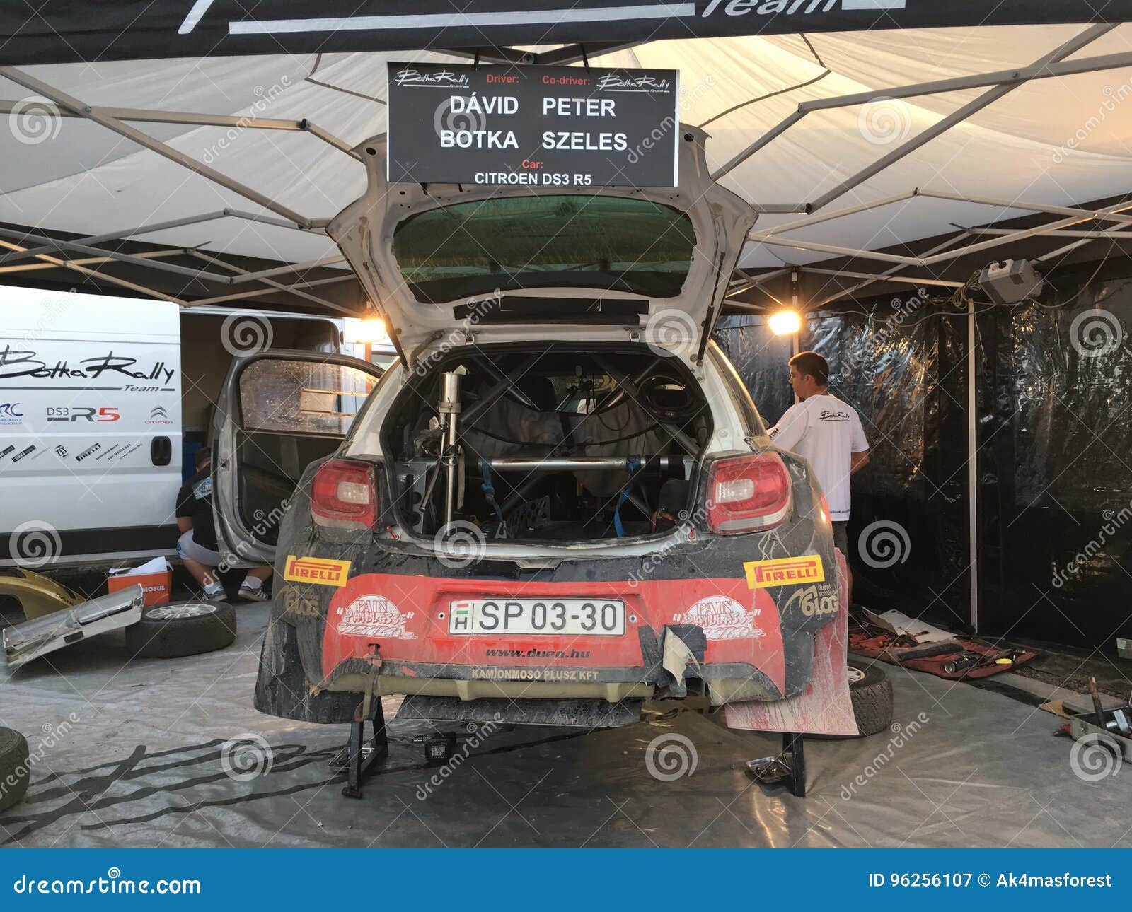 Cyprus Rally Pit stop editorial photography. Image of special - 96256107