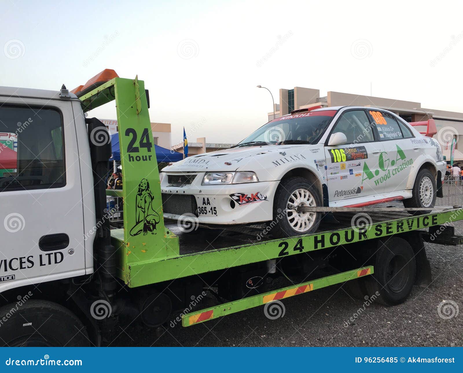 Cyprus Rally Pit stop editorial image. Image of sedan - 96256485