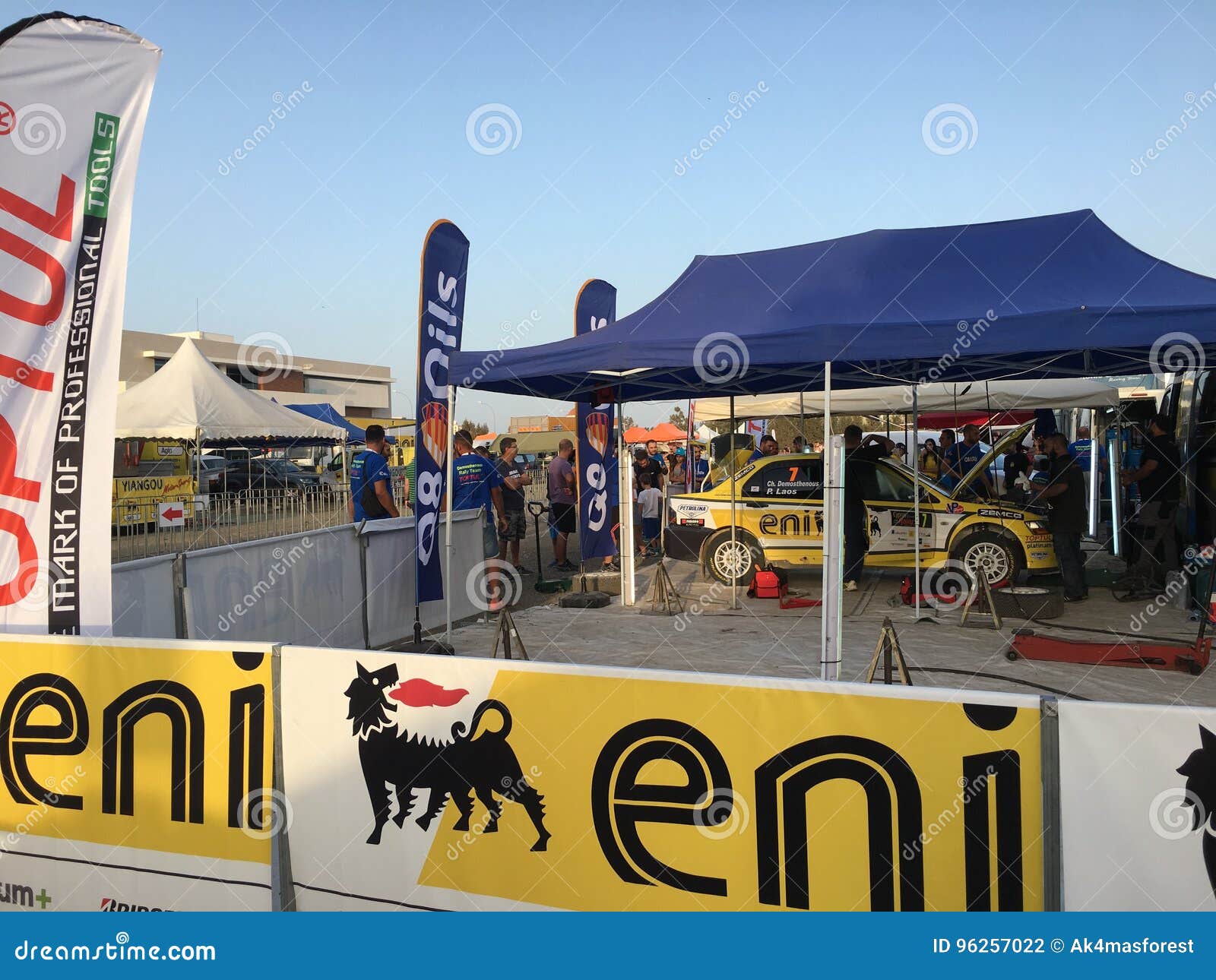 Cyprus Rally Pit stop editorial photography. Image of october - 96257022