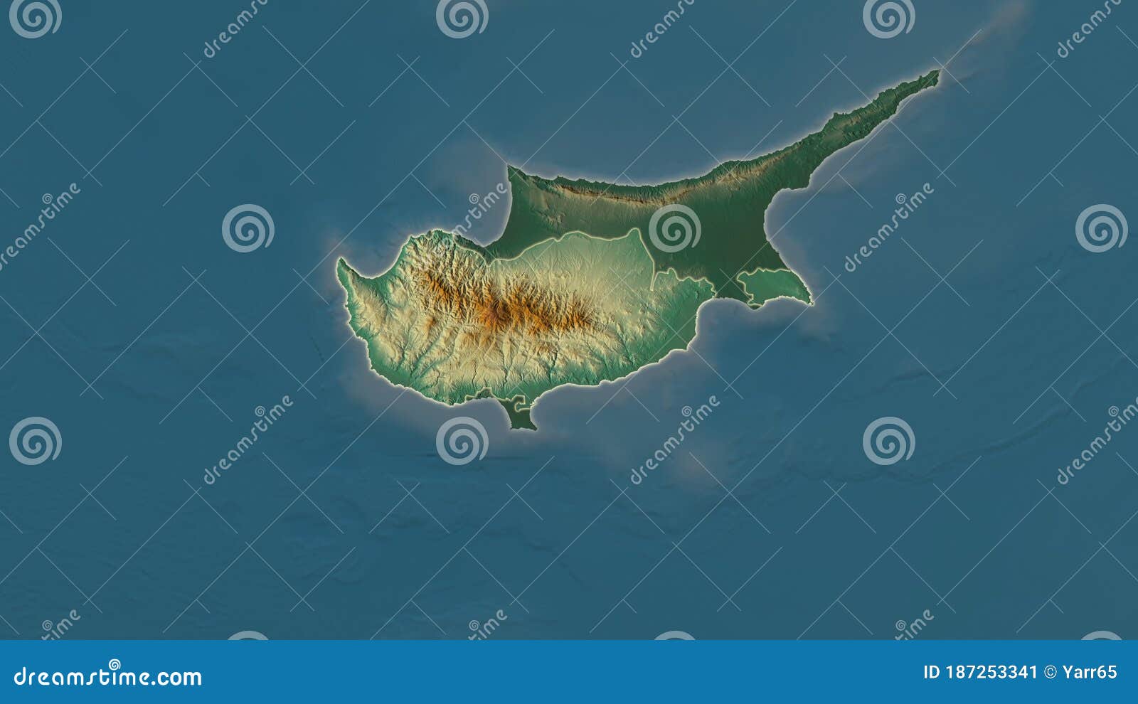 Cyprus - Relief. Composition Stock Illustration - Illustration of earth ...
