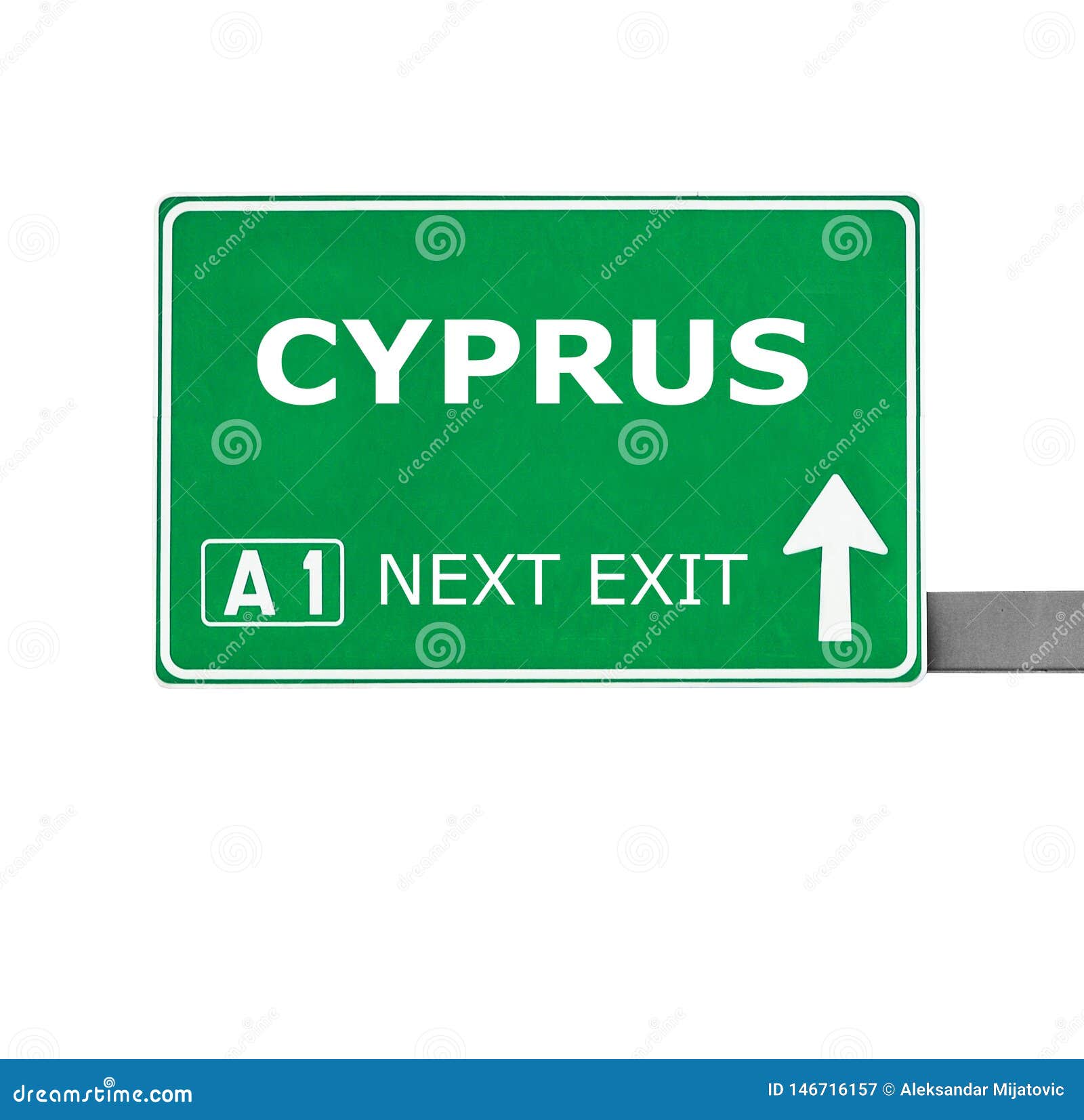 CYPRUS Road Sign Isolated on White Stock Image - Image of message ...