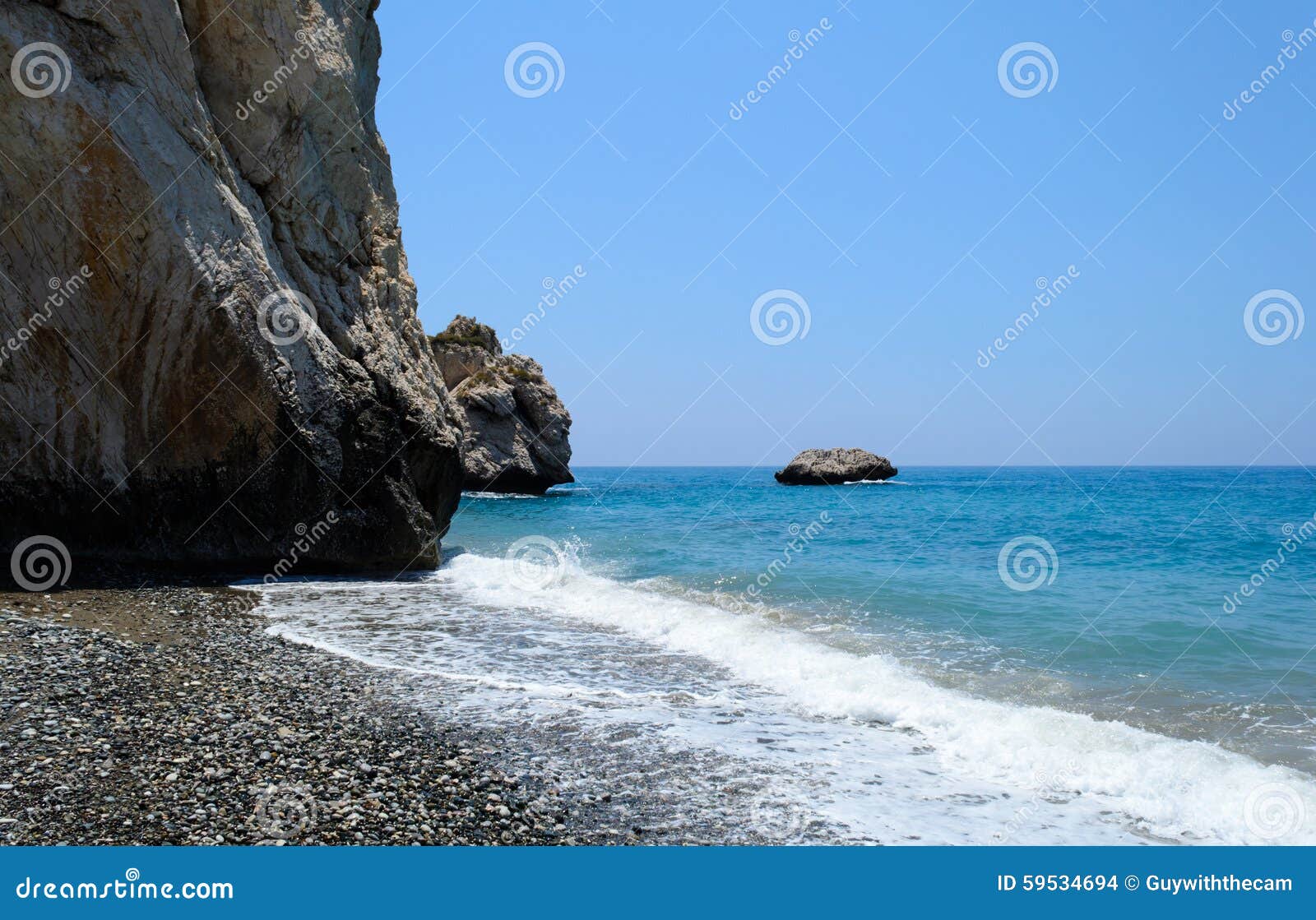 Cyprus 2011. Rock of Aphrodite Stock Photo - Image of europe, panorama ...