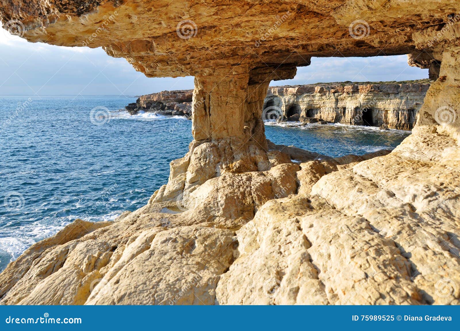 Cyprus Rocks stock image. Image of beach, touristic, travel - 75989525