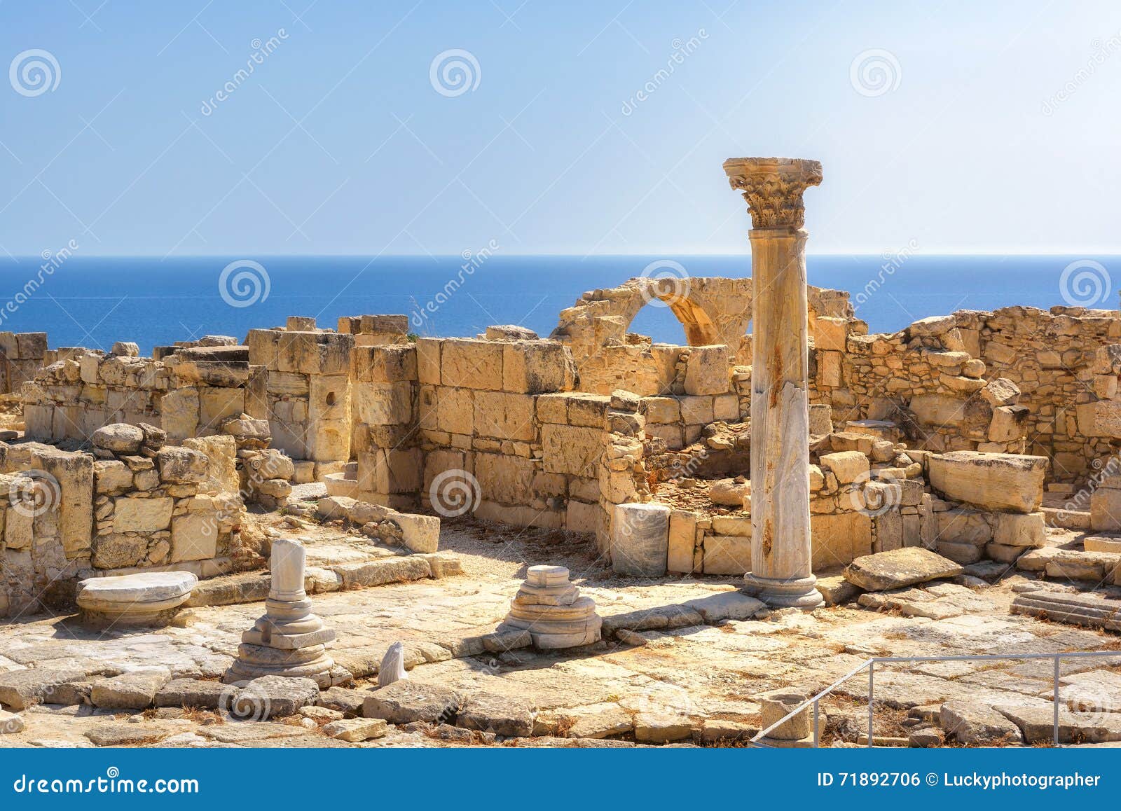 Cyprus Ruins of Ancient Kourion, Limassol District Stock Photo - Image ...