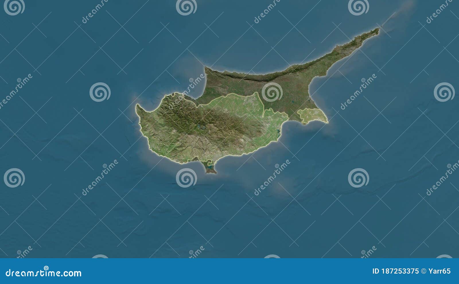 Cyprus - Satellite. Composition Stock Illustration - Illustration of ...