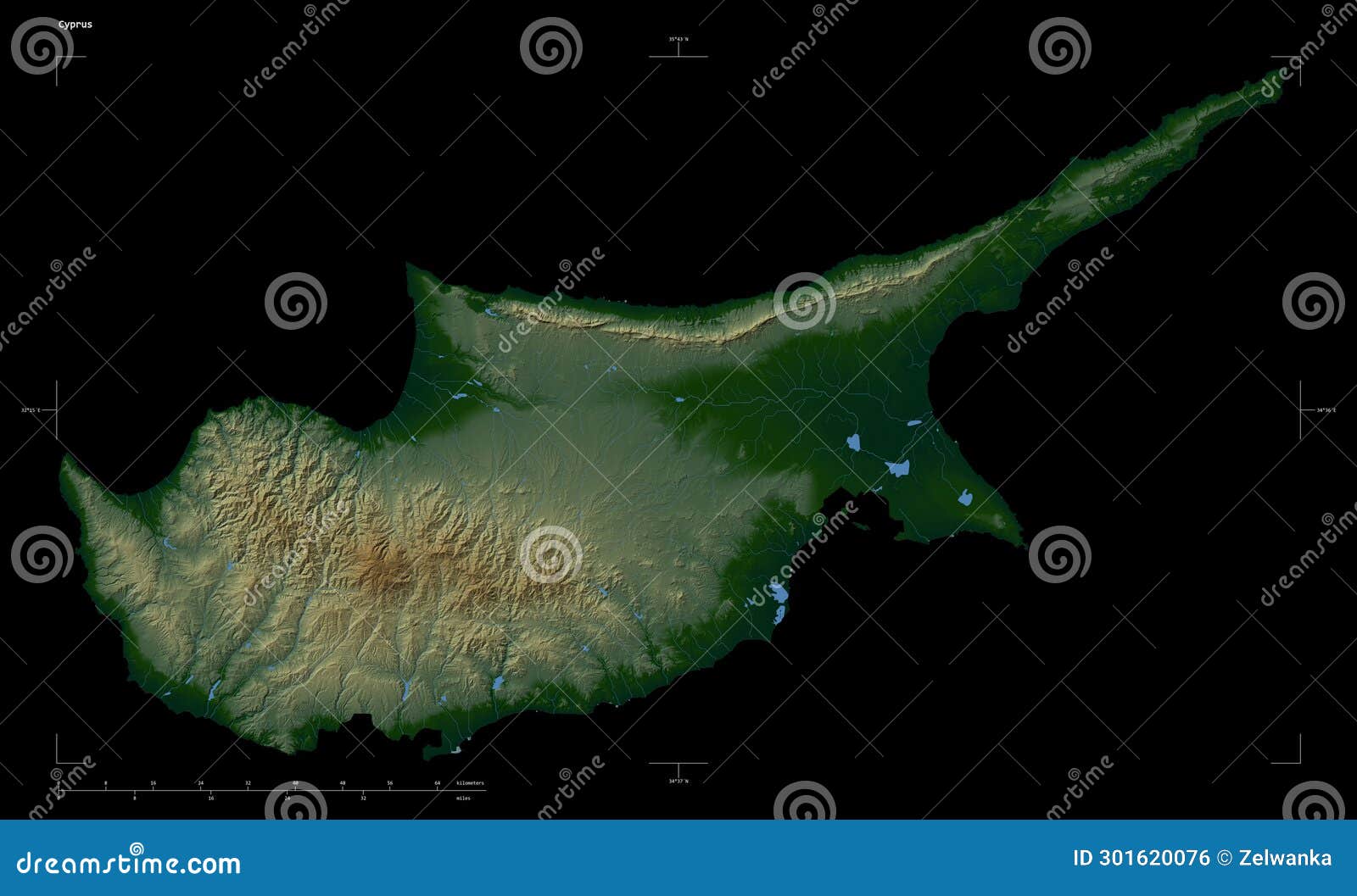 Cyprus Shape on Black. Physical Stock Illustration - Illustration of ...
