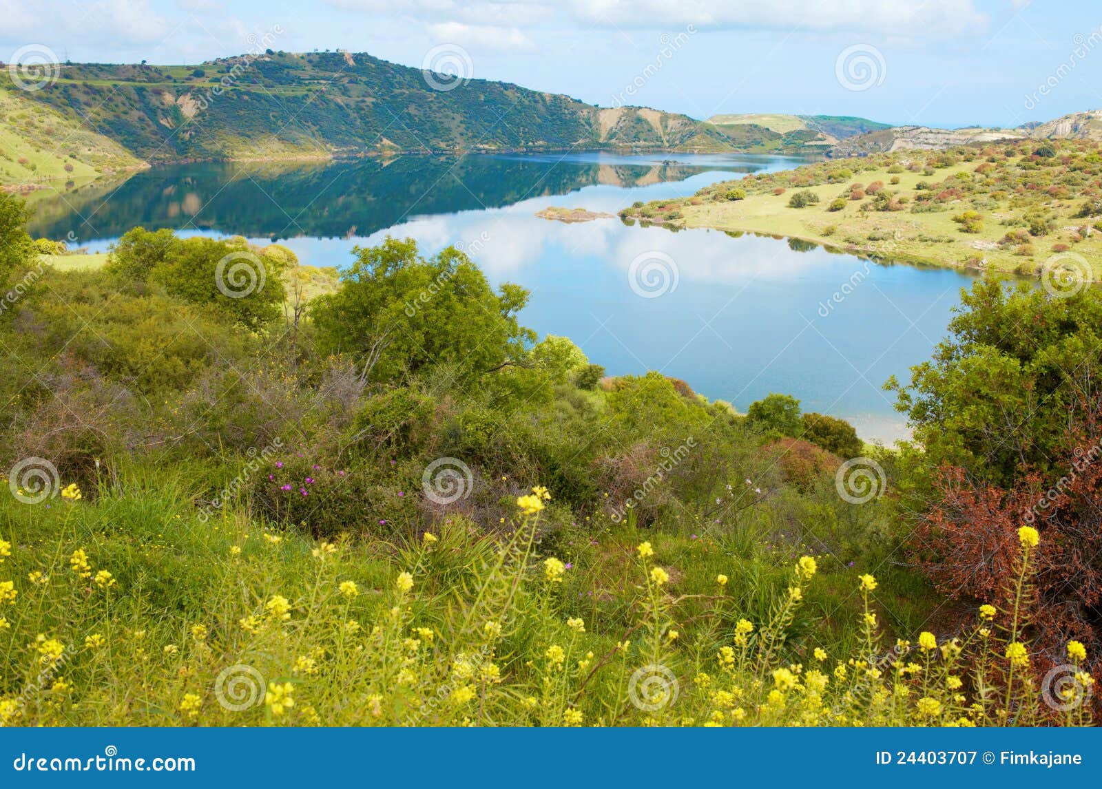 Cyprus in the spring stock image. Image of reservoir - 24403707