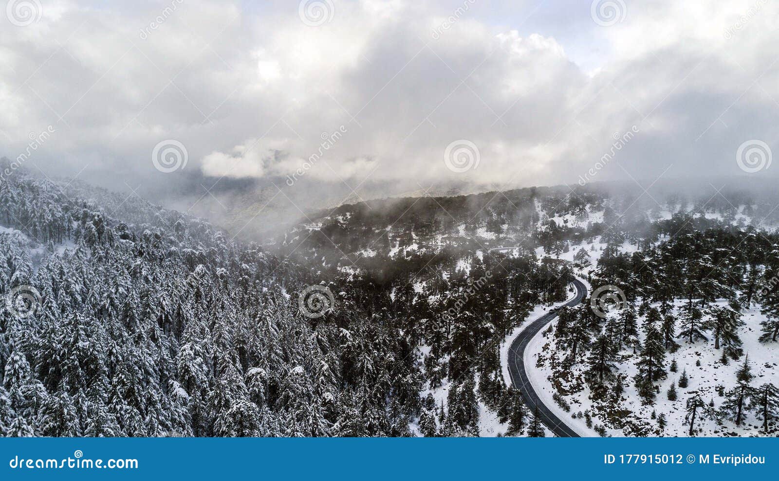 Cyprus Troodos Snowy Mountains Stock Photo - Image of nature, cyprus ...